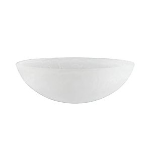 Aspen Creative 23519-11, Alabaster Replacement Glass Shade for Medium Base Socket Torchiere Lamp, Swag Lamp and Pendant & Island Fixture, 11-7/8" Diameter x 4" Height