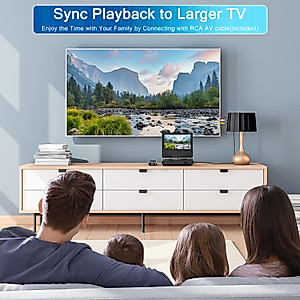 9.5" Portable DVD Player with 7.5" Swivel Display Screen, 5-Hour Built-in Rechargeable Battery, Car DVD Player,Supports SD Card/USB/CD/DVD and Multiple Disc Formats, High Volume Speaker,Black……