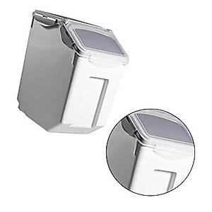 UPKOCH Rice Storage Container Rice Bucket Pantry Food Storage Jar Container Food Storage Bin for Flour Sugar Baking Supplies (Size L Grey)