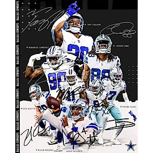Ikonic Fotohaus Dak Prescott Micah Parsons Ceedee Lamb Pollard Martin Lawrence Turpin Signed Photo Autograph Print Wall Art Home Decor