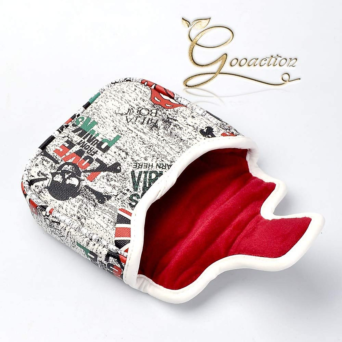 GOOACTION Golf Club Mallet Putter Cover Magnetic Closure Red British England UK Flag Pattern Synthetic Leather Creative Golf Putter Headcover