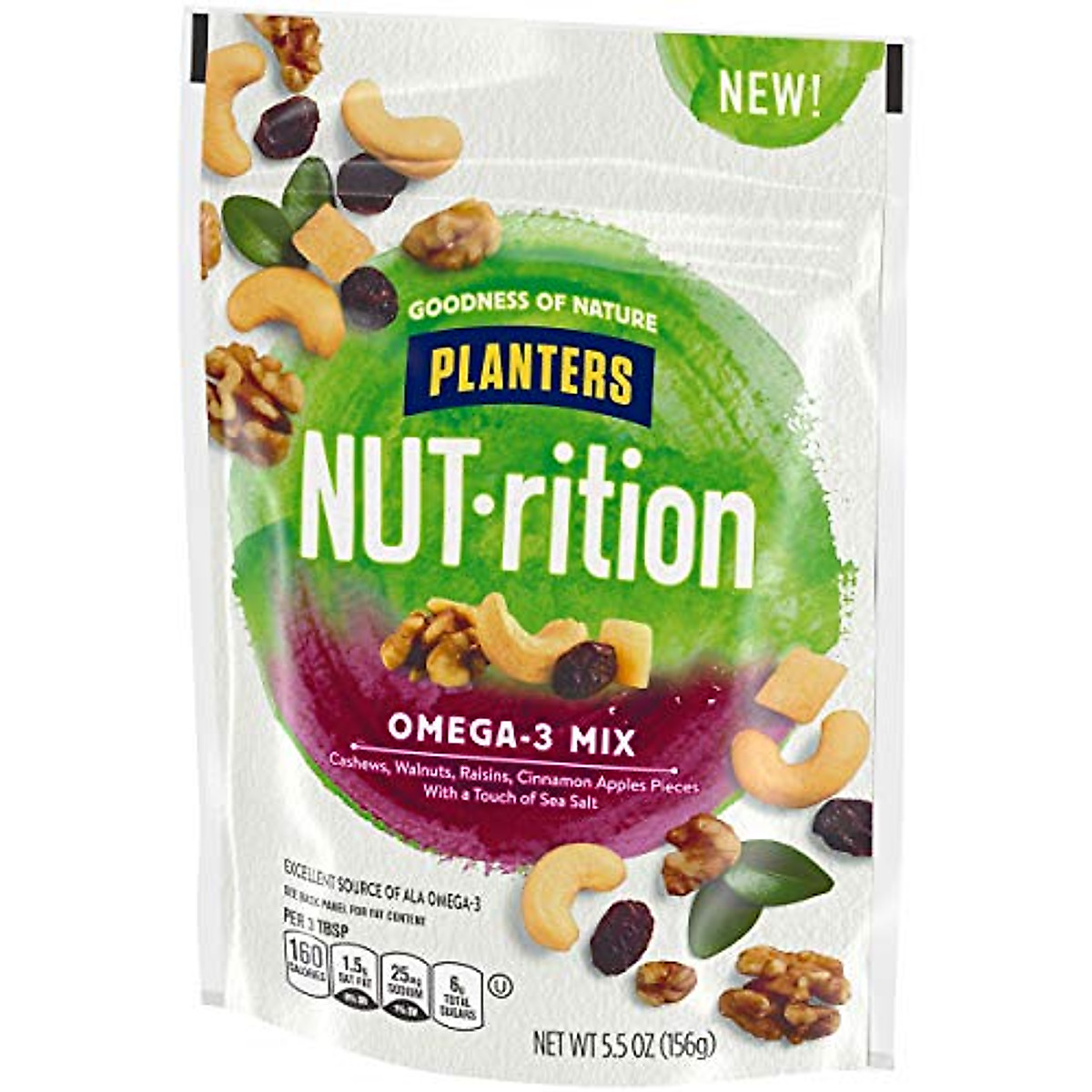 Planters NUTrition Omega 3 Snack Nuts Mix (5.5 oz Bag)
