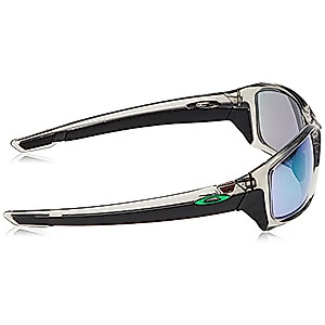 Oakley Men's OO9331 Straightlink Rectangular Sunglasses, Grey Ink/Jade Iridium, 61 mm