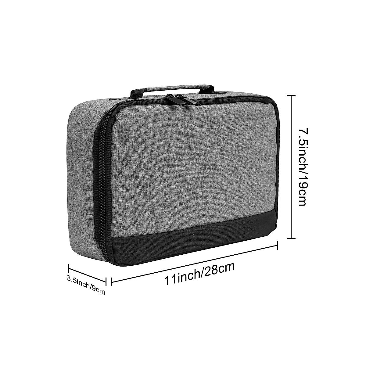 ELEPHAS Projector Case, Projector Carrying Bag with Accessories Pockets (12 x 7.5 x 4 Inches), Grey