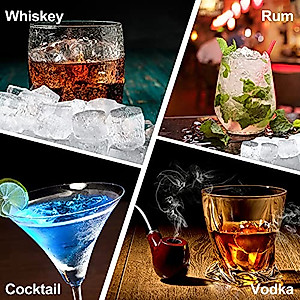 2 PCS Premium Ice Cube Trays, AUSSUA Silicone Ice Cube Molds with Sealing Lid, 74-Ice Trays, Reusable, Safe Hexagonal Ice Cube Molds, for Chilled Drinks, Whiskey, Cocktail, Food