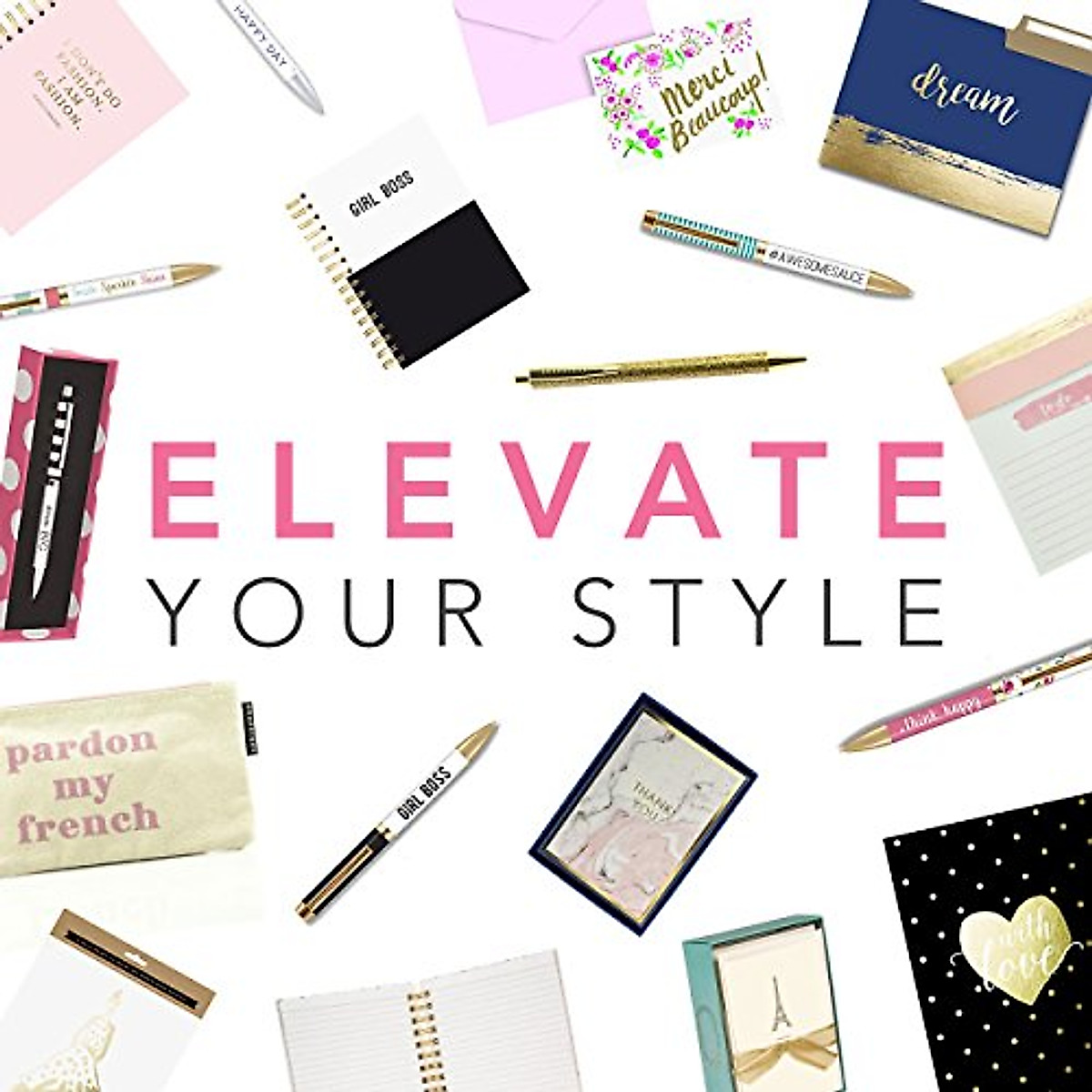 Graphique Blue Plaid Large Notepad, Modern “Notes” Notepad with 150 Tear-Off Sheets and Chic Design, Perfect for Kitchen Counters, Nightstands, Desks, and More, 6" x 8"