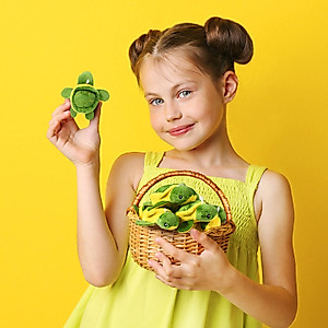 12 Pieces Plush Stuffed Ocean Animals, Mini Soft Stuffed Sea Animals Bulk Sea Creatures Toys for Kids(Small Turtle Style,3.2 Inch)