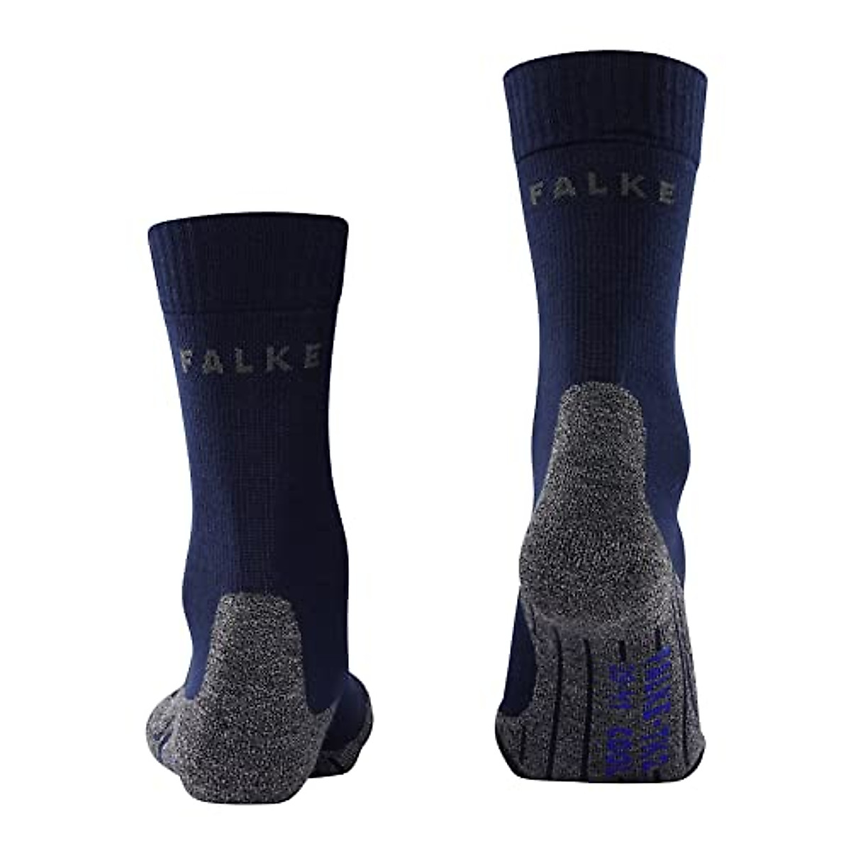 FALKE Men's TK2 Explore Cool Hiking Socks, Mid Calf, Medium Padding, Athletic, Breathable Quick Dry, Cooling, Lyocell, Blue (Marine 6120), 9-10, 1 Pair