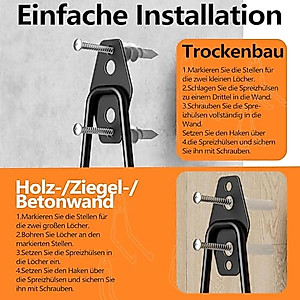 Kitmiido 12 Pack Garage Hooks,Heavy Duty Steel Wall Mounted Organiser,Anti-Slip Storage Hook for Organising Bike, Ladder, Garden Tools, Ropes, Cables（Orange）