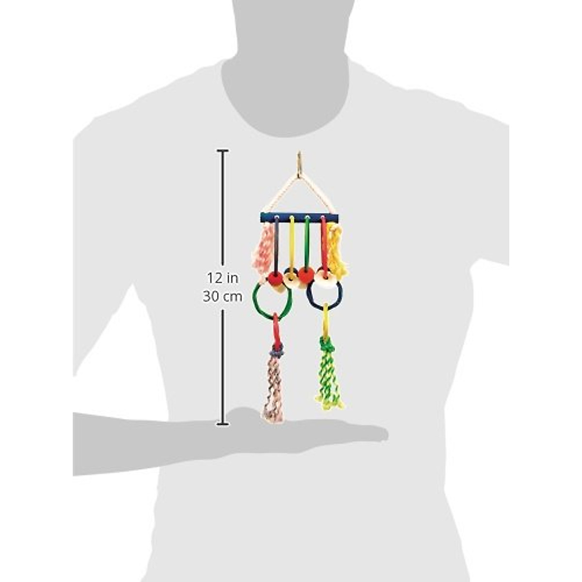 Prevue Hendryx Stick Staxs Hula Hooops Bird Toy, Multi, Small (62424)