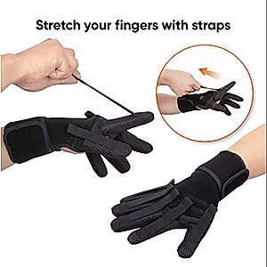 Neofect Finger Splint for Spastic Fingers Medium Right - Stroke Recovery Equipment , Finger exerciser, hand strengthener, finger regabilitation gloves, stroke hand splint, finger straightener, finger exetension exerciser, radial nerve palsy splint