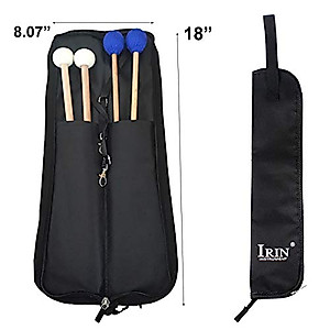 Buytra Marimba Mallets and Timpani Mallets Set with Case - Medium Hard Yarn Head Keyboard Marimba Mallet, Blue - Felt Head Timpani Mallet Stick Percussion