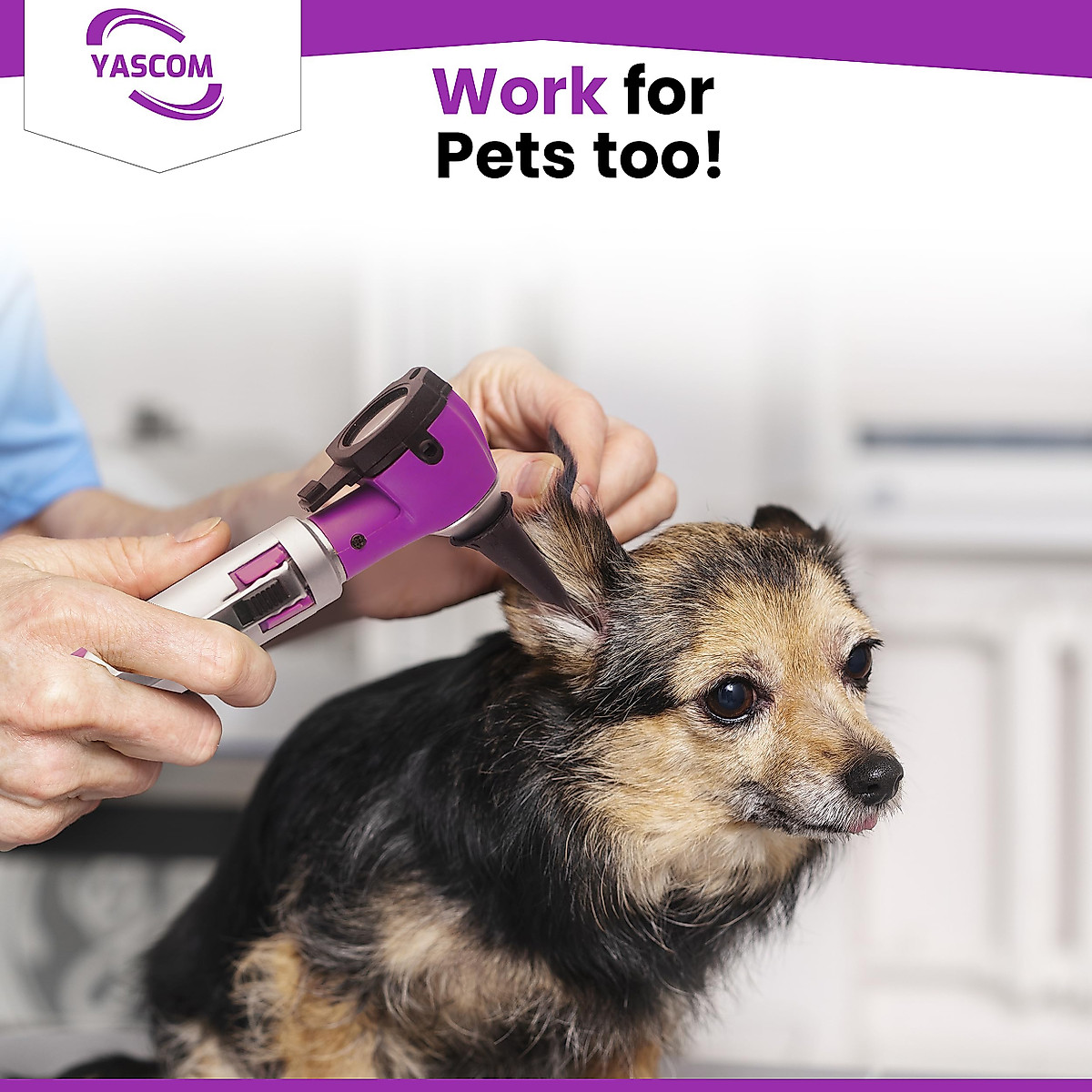 YASCOM Otoscope Professional Diagnostic Ear Otoscope with Light Pocket Size Ear Infection Checker with 10x Specula & Case, Ear Otoscope for Doctors, Nurses, & Students