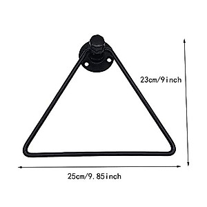 Industrial Triangle Pipe Hand Towel Rack Wall Mounted Towel Holder for Bathroom Kitchen