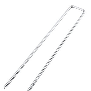 Garden Landscape Staples, Heavy Duty Galvanized Stakes 6 Inch, 50 Pack