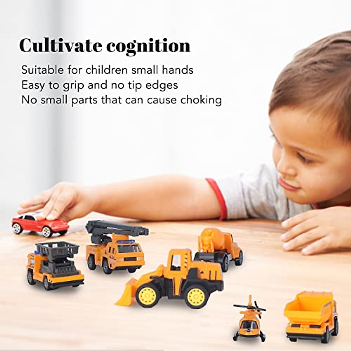 SUAA Alloy Metal Truck Toys, Alloy Engineering Vehicle Toys 1:64 Joints Slidable for Home (Type 2)