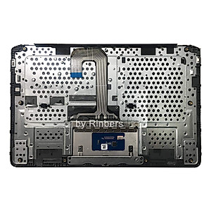 Rinbers Black Palmrest Upper Case with Keyboard and Touchpad Assembly Replacement Part for HP Chromebook 14 14A G5 14-CA 14-DB TPN-Q204 L14354-001 L14355-001 L14356-001 L46581-001 L46013-001 Top Cover