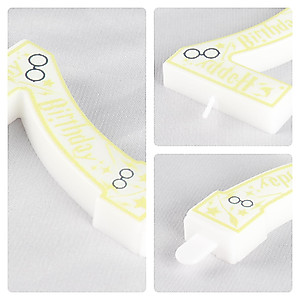 Harry Birthday Candles Number 8 Candle, Potter 8th Birthday Decorations Boys Girl, Magical School Birthday Candles for Cake, Wizard Cake Toppers Kids Birthday Party Anniversary Celebration Supplies