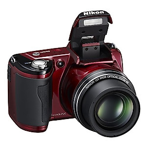 Nikon Coolpix L110 12.1MP Digital Camera with 15x Optical Vibration Reduction (VR) Zoom and 3.0-Inch LCD (Red)