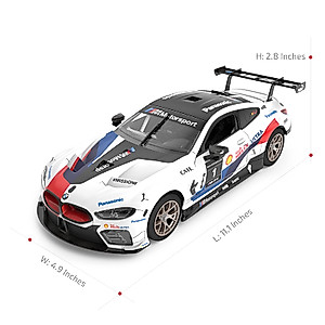 RASTAR RC Car Kits to Build for 1/18 BMW M8 GTE Remote Control Car, Build Your Own RC Car, Gift Ideas for 8+, 2mph Low Speed for Beginner, White