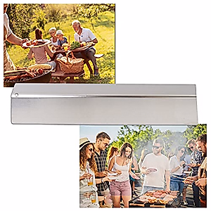 Flavorizer Bar Replacement for Weber Spirit I & II 200 Series, Spirit E210, S210, E220, S-220, 7635 Stainless Steel Grill Heat Plate, 3 Pack, 15.3" x 3.5" x 2.5" (Front Control Panels)