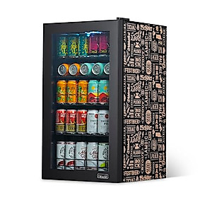 NewAir Beverage Refrigerator Cooler with 126 Can Capacity - Freestanding Mini Bar Beer Fridge for Bedroom, Dorm, Office - Small Refrigerator Cools to 37F Perfect For Beer, Soda, And Drinks