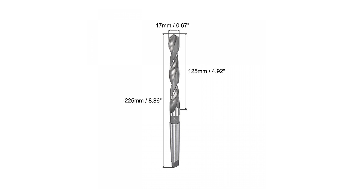 uxcell 17mm High-Speed Steel Twist Drill Bit for Hard Materials