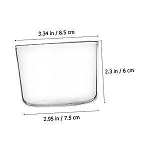 Zerodeko 4 Pcs Glass Pudding Cup Fruit Container Ice Cream Containers Trifle Bowl Glass Small Glass Bowls Trifle Cups Clear Cups Glass Glass Ice Cream Cup Yogurt Mug Mousse Cake Cup Mini