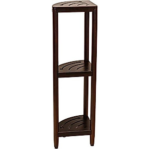 AquaTeak Kai Mocha Corner Teak Bath Shelf