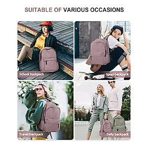 VECAVE School Backpack Purple Waterproof Bookbag Casual Lightweight Travel Rucksack Daypack Backpacks for Men Women College High School Bags backpack for Boys Girls Teens