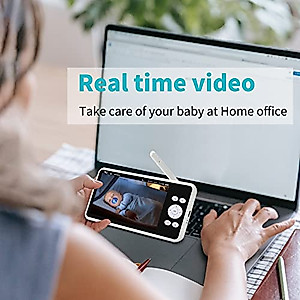 Sebikam Baby Monitor,5''LCD Display,Pan-Tilt-Zoom Video Baby Monitor with 1080P Camera and Audio, Night Vision, Two Way Talk,Temperature,5 Lullabies and 1000ft Range No WiFi for Baby/Elderly
