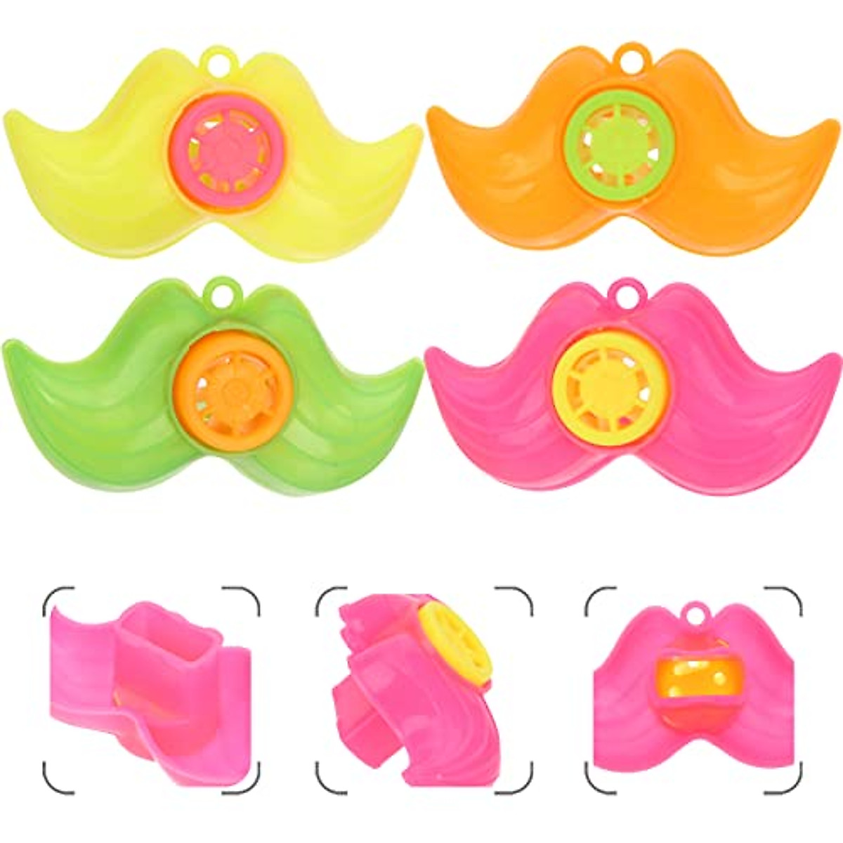 Gadpiparty 50pcs Mustache Lip Whistles Noise Maker for Kids Birthday Party Party Favor Christmas Stocking Stuffers Classroom Rewards