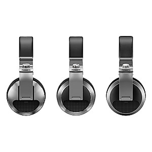 Pioneer DJ HDJ-X5-S - Closed-back Circumaural DJ Headphones with 40mm Drivers, with 5Hz-30kHz Frequency Range, Detachable Cable, and Carry Pouch - Silver
