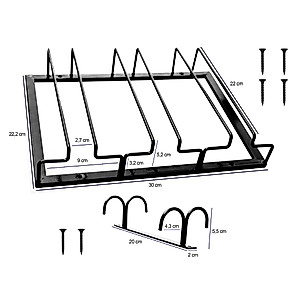 Set of 1 Wine Glass Holder and 1 Drying Mug Hook - Wine Glass Rack for Easy Storage and Organization - Stylish and Sturdy Wine Glass Rack Under Cabinet - Enjoy Your Wine Glass Hooks!