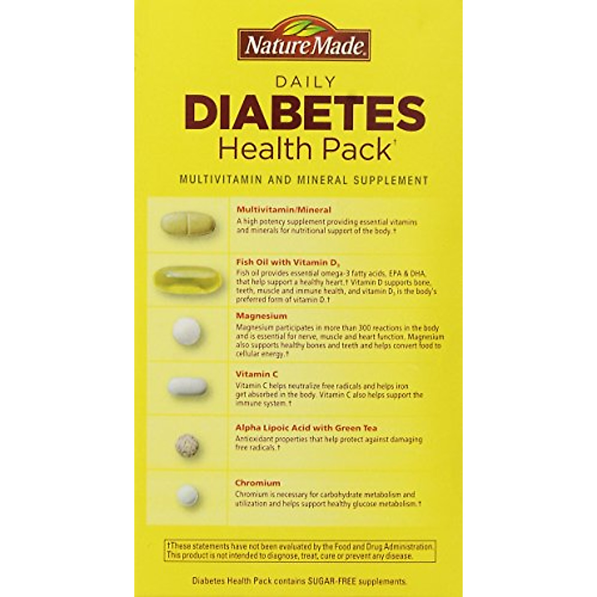 Nature Made Diabetes Health Pack, 60 Packets