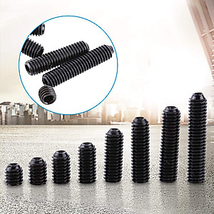 200pcs M3 Black Hex Socket Head Screw Steel Socket Cup Point Grub Set Hex Socket Set Screw Screw Assortment