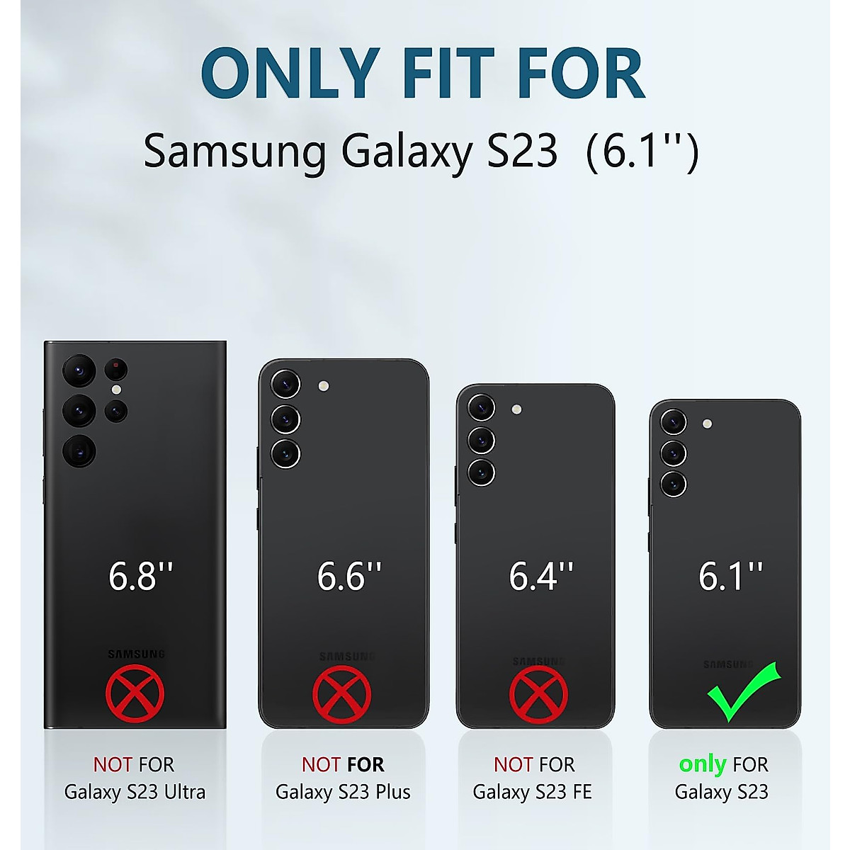 FNTCASE for Samsung Galaxy S23 Case: Military Grade Drop Protection Rugged Protective S23 5G Cell Phone Cover with Kickstand & Slide | Shockproof TPU Matte Textured Sturdy Bumper Cases 6.1'' - Blue