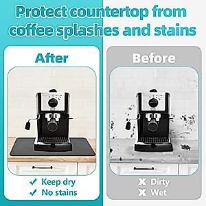 Coffee Maker Mat for Countertops: Coffee Mat Absorbent Coffee Bar Mat for Kitchen Hide Stain Rubber Backed, 12" X 17" Coffee Bar Accessories Fit Under Coffee Machine Coffee Pot Appliance Mats (Grey)