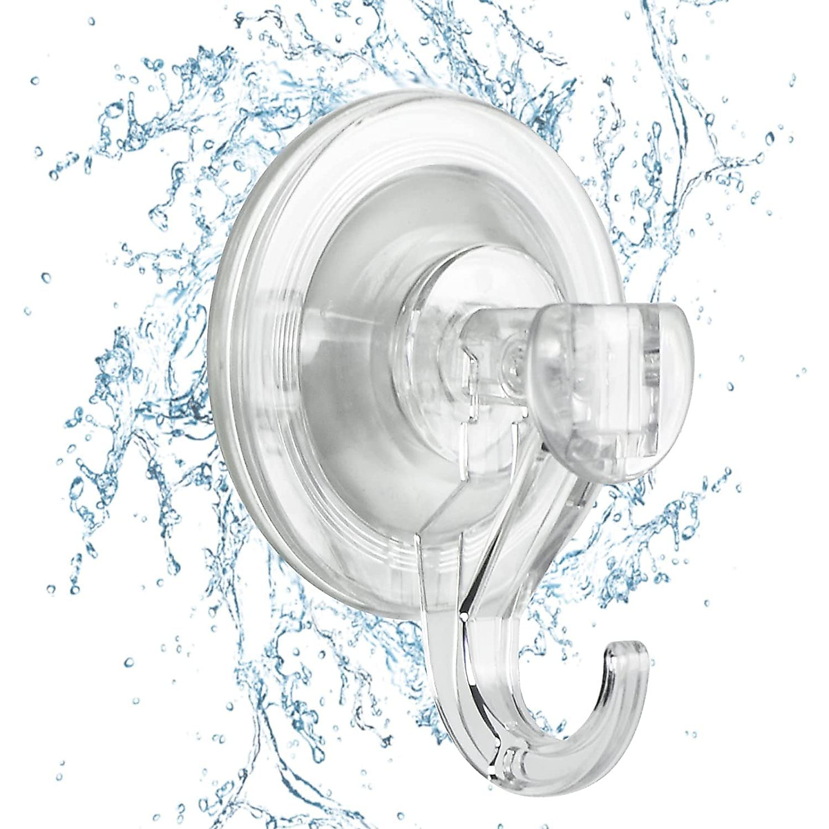 CozyBlue Suction Cup Hooks Heavy Duty - 2 Pack Waterproof Reusable Shower Hooks - Removable for Window, Glass Door, Hangers, Kitchen Tiles, Bathroom Shower Wall…