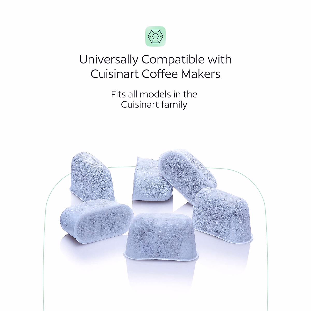 6 Water Filters for Cuisinart Coffee Makers - Fits all Cuisinart Coffee Brewers - Replacement Charcoal Water Filters for Cuisinart