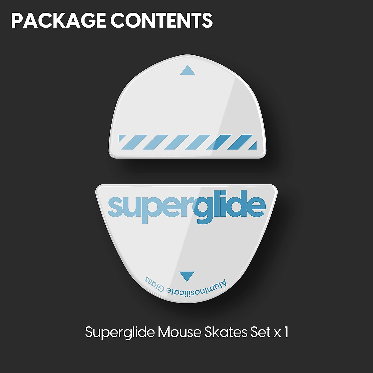 Superglide - Fastest and Smoothest Mouse Feet/Skates Made with Ultra Strong Flawless Glass Super Fast Smooth and Durable Sole for Logitech G303 Shroud [White]