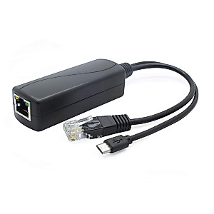ANVISION 4-Pack 5V PoE Splitter, 48V to 5V 2.4A Adapter with Micro USB Plug, IEEE 802.3af Compliant, for IP Camera, Tablets, Dropcam or Raspberry Pi and More, AV-PS05-1