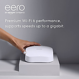Certified Refurbished Amazon eero Pro 6 tri-band mesh Wi-Fi 6 router with built-in Zigbee smart home hub