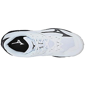 Mizuno womens Wave Lightning Z6 Volleyball Shoe, White/Black, 9.5 US
