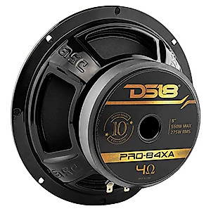 DS18 PRO-84XA 8” Special Edition 10th Anniversary Mid-Bass Loudspeaker 550 Watts Max 4-Ohms - Door Speakers for Car or Truck Stereo Sound System - 1 Speaker