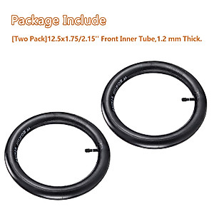 Cenipar 12.5x1.75/2.15'' Inner Tire Tubes,Premium Explosion Proof Front Wheel Replacement Tire Inner Tubes for All BOB Revolution, Royalbaby, and More Strollers, Pack of Two
