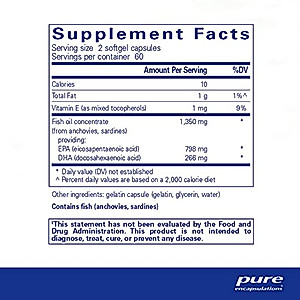 Pure Encapsulations EPA Ultimate | Eco-Friendly Supercritical CO2 Extracted EPA Fish Oil Concentrate | 120 Softgel Capsules