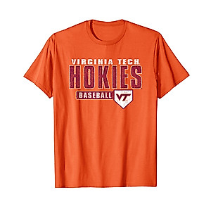 Virginia Tech Hokies Baseball Vintage Orange T-Shirt