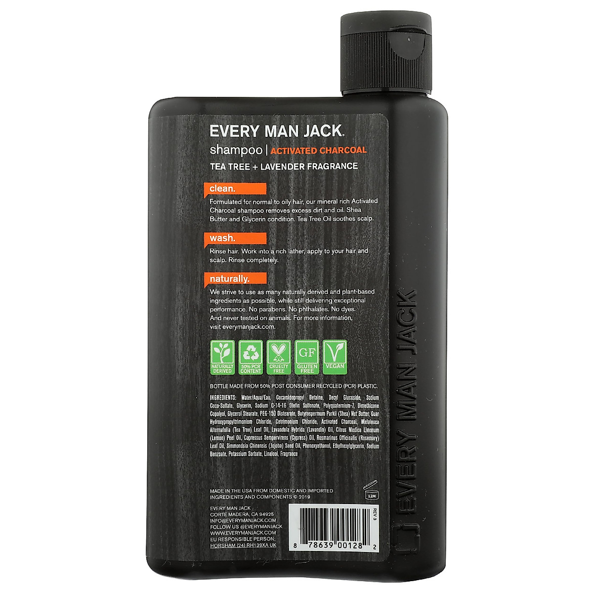 Every Man Jack Activated Charcoal Purrifying 2 In 1 Shampoo + Conditioner -13.5oz, 13.5 Oz