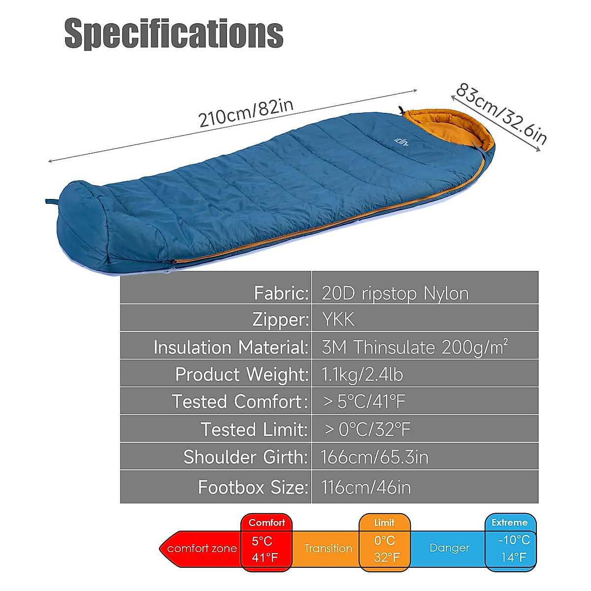 iClimb 1 Anti-Sinking Folding Chair and 1 Super Easy Assemble Cot and 1 3M Thinsulate Insulation Warm Sleeping Bag Bundle, Ultralight Compact for Single Adult Backpacking Camping